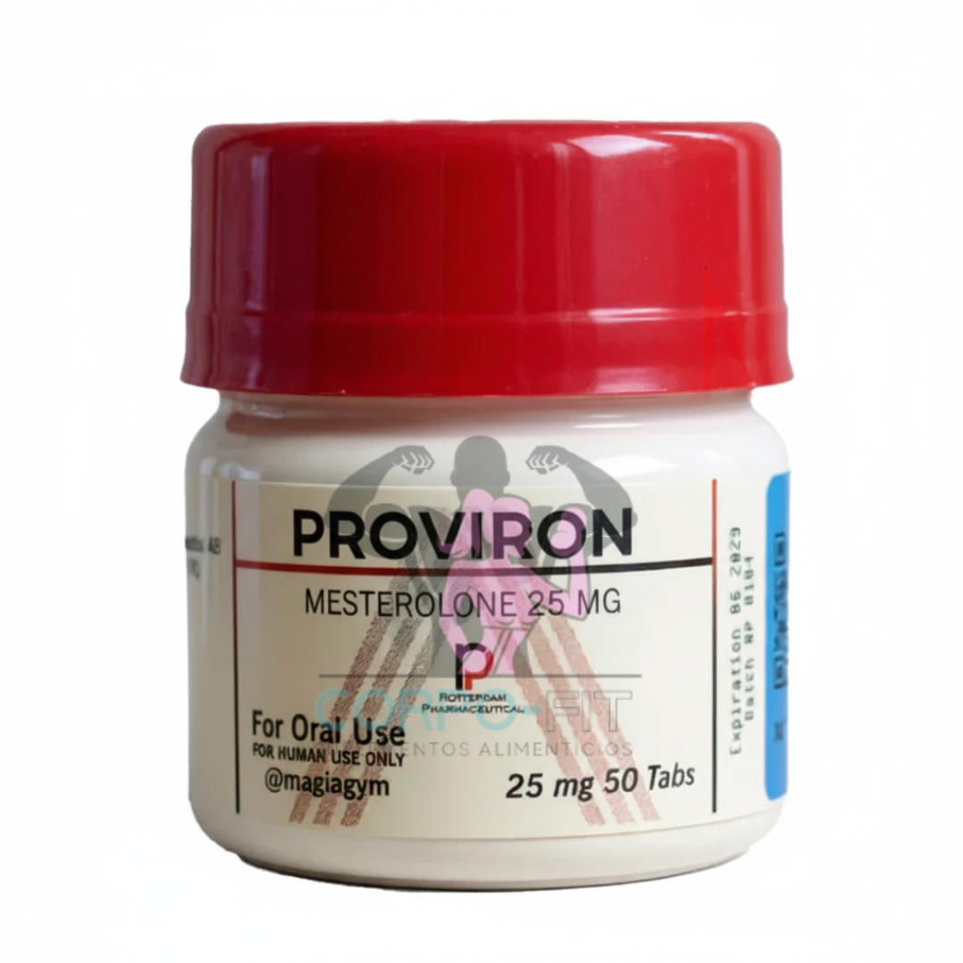 PROVIRON-MESTEROLONA-25MG-ROTTERDAM PHARMACEUTICAL-50 TABLETAS – Corpofit